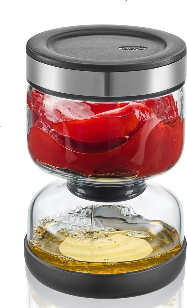 Gefu Lavina odkapávací sklenice na okurky a olivy 750 ml