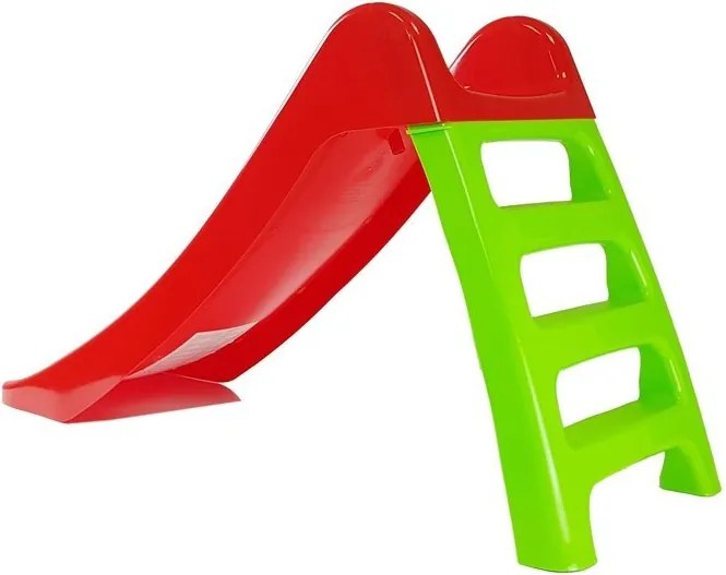 Dorex Zahradní skluzavka pro děti s 3stupňovým žebříkem, červená, 116 cm, 428