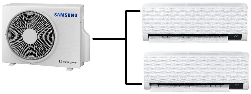 Klimatizace Samsung Wind Free Comfort 1+2 (2kW + 2,5kW) R32