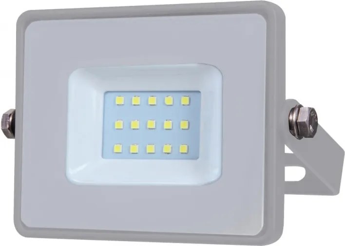 V-TAC LED venkovní reflektor 10W/230V/6400K/800Lm/100°/IP65, šedý