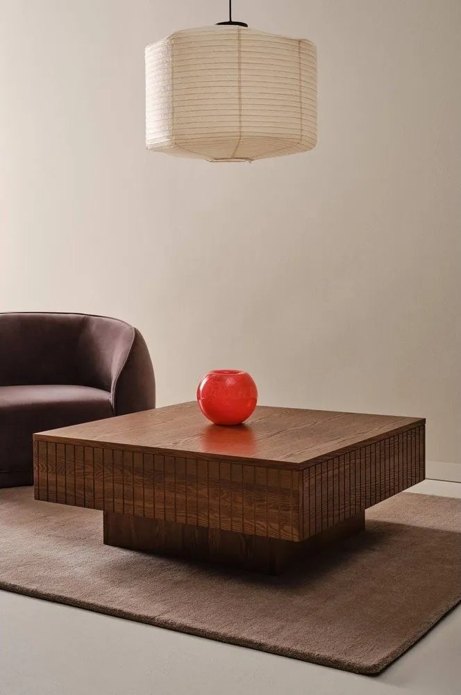 Tmavě hnědý konferenční stolek z MDF 90x90 cm Furuvik – Jotex