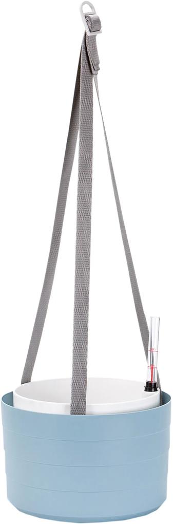 Plastia Žardina samozavlažovací trojzávěs Berberis - šedomodrá + bílá 26 cm