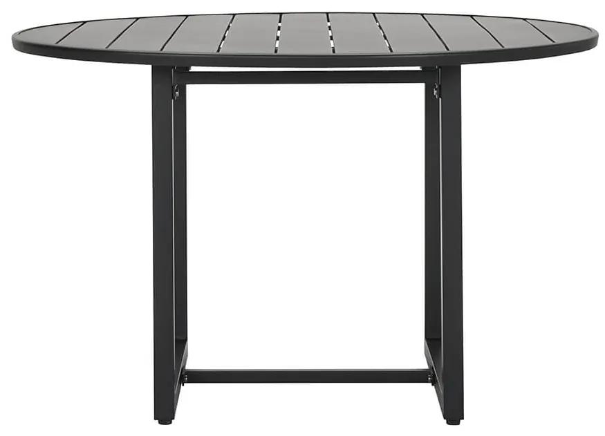Zahradní kulatý stůl hallo ø 120 cm černý MUZZA