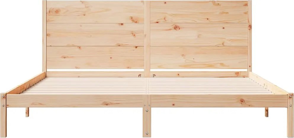 Prodloužený rám postele bez matrace 200 x 220 cm masivní dřevo 3309291