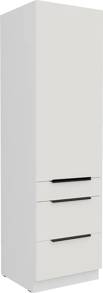 ARIA wh | vysoká skříňka 60 DKS-210 3S1F potravinová | UNI DVÍŘKA | 60 cm | PREMIUM BOX | bílá
