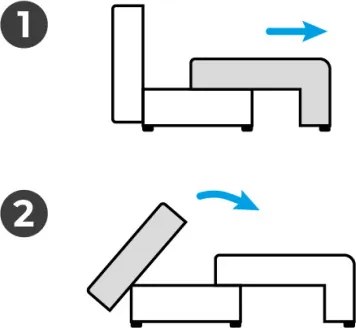 Rohová rozkládací sedačka ORION hnědá / cappuccino