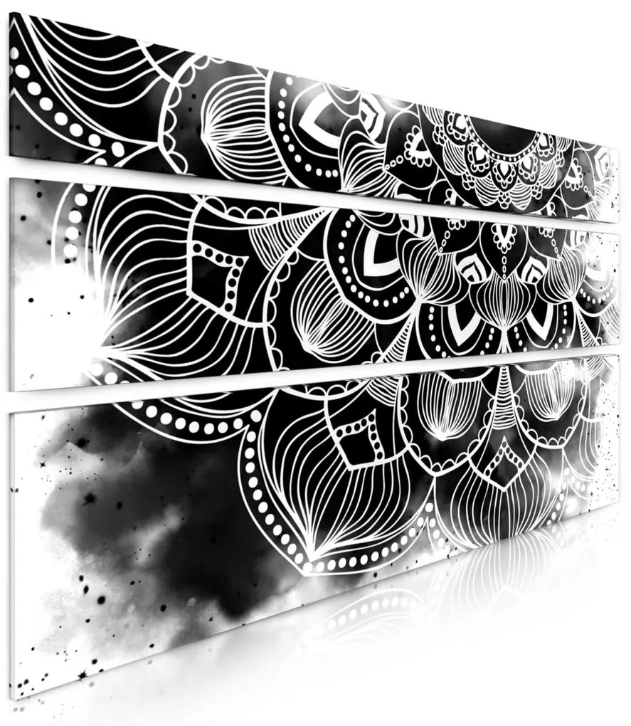 Malvis Malvis Obraz atypická černobílá mandala  150x90 cm