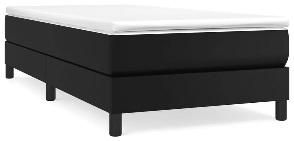 vidaXL Box spring postel černá 90 x 190 cm umělá kůže