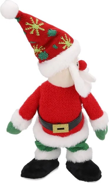 Vánoční dekorace Santa Claus zelená / červená 40 cm