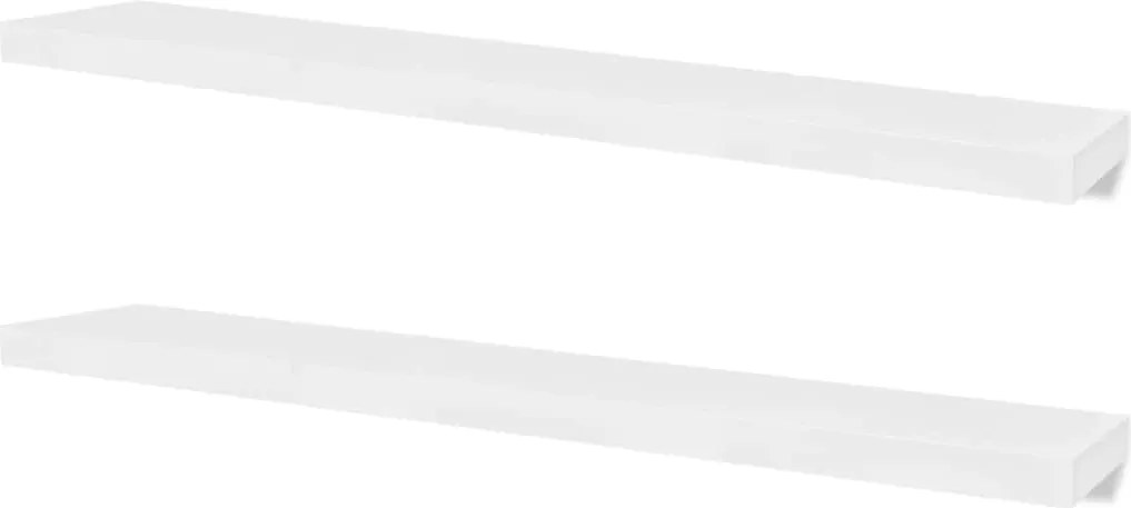 Nástěnné police 4 ks bílé 120 cm 276000