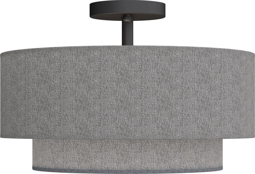 HOMCOM Stropní lampa, závěsná lampa s dvojitým stínidlem v lněném vzhledu, taupe
