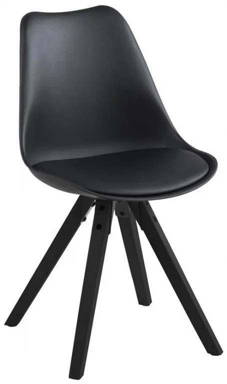 Jídelní židle Damian, černá/černá