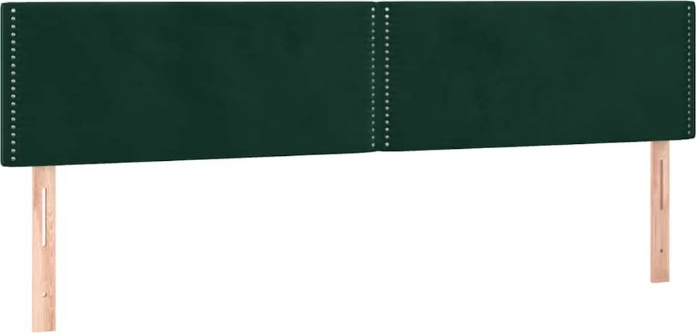 Box spring postel s matrací tmavě zelená 200x200 cm samet 3127454