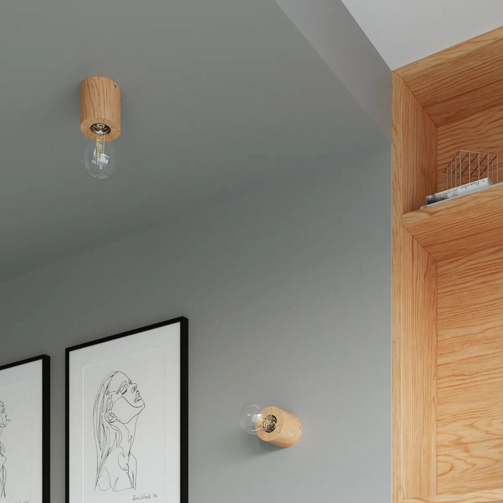 Sollux Lighting Stolní lampa SALGADO dřevo