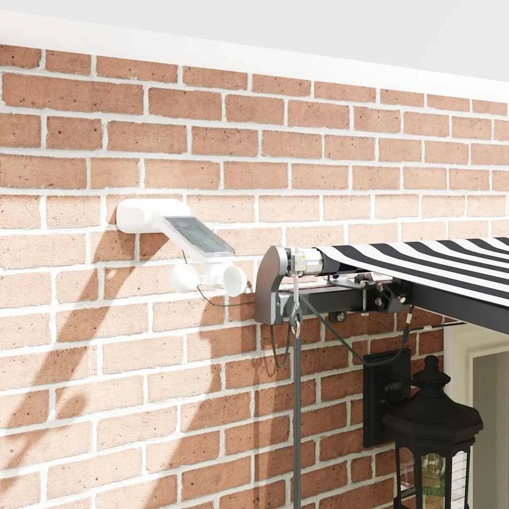 Automatická zatahovací markýza s LED antracit a bílá 600x300 cm 3310246