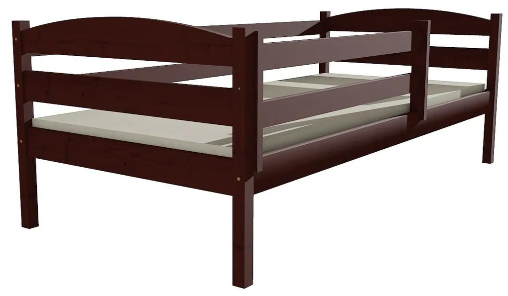 Dětská postel masiv 020 borovice masiv 90 x 190 cm ořech