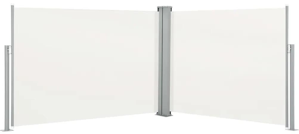 Zatahovací boční markýza / zástěna krémová 120 x 1000 cm,  48479
