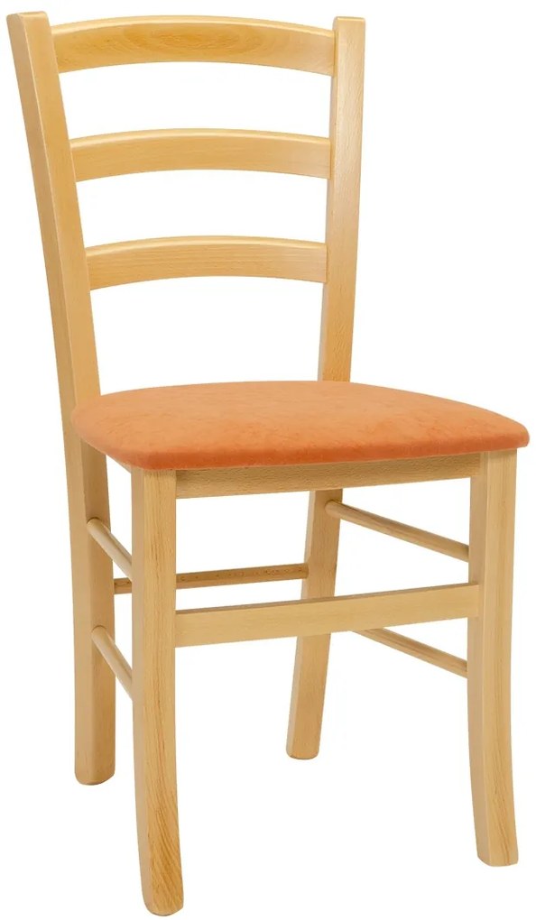 Stima Židle PAYSANE s čalouněným sedákem Odstín: Buk, Látky: LUX bordo 15