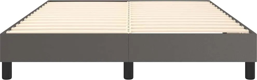 Rám postele s boxspringem šedá 140 x 190 cm umělá kůže 3120698