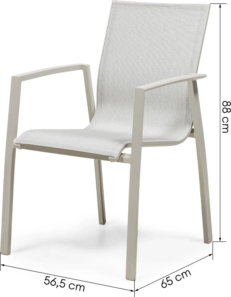 Zahradní židle Canelli světle béžová