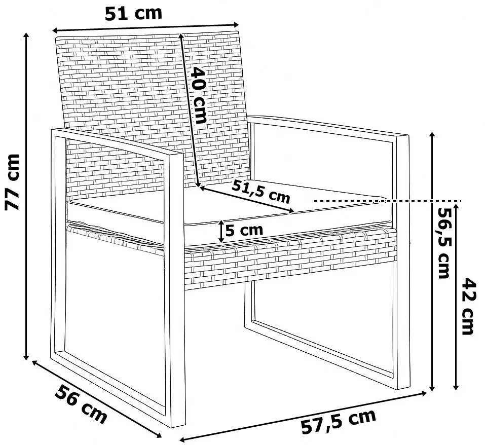 Zahradní sestava Coffi černá