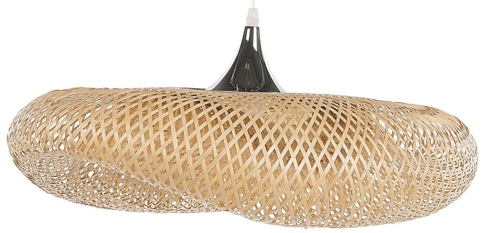 Závěsná bambusová lampa BOYNE velká Beliani