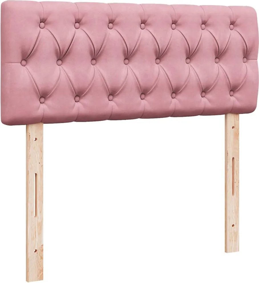 Box spring postel s matrací růžová 120x190 cm samet 3287697