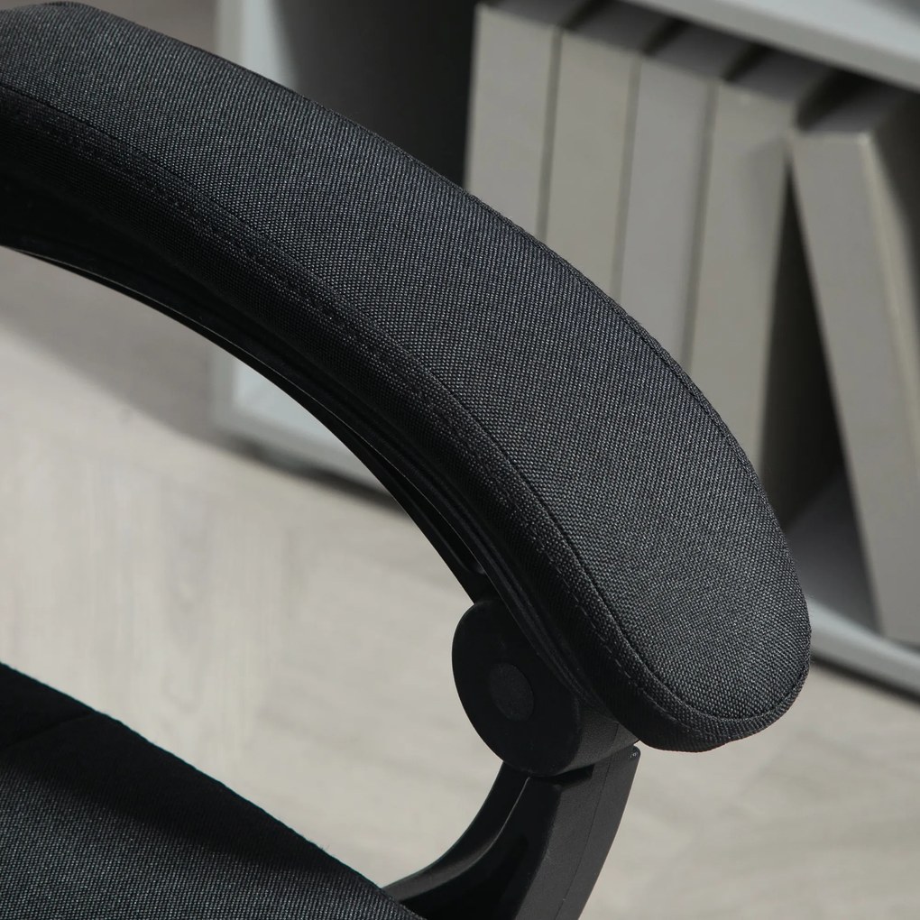 Ergonomická kancelářská židle Vinsetto s nastavitelným opěradlem, hlavovou opěrkou, opěrkami na ruce a výškově nastavitelná otočná židle s podnožkou …