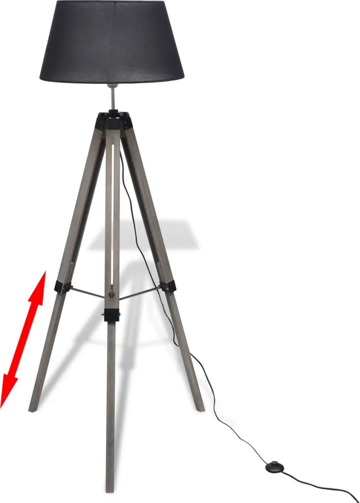 Designová stojací lampa černá