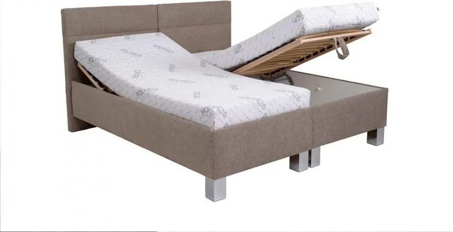Pohoda Čalouněná postel FABIO s úložným prostorem a volně loženou matrací | Látka: Afro 9,Šířka matrace: 160 cm