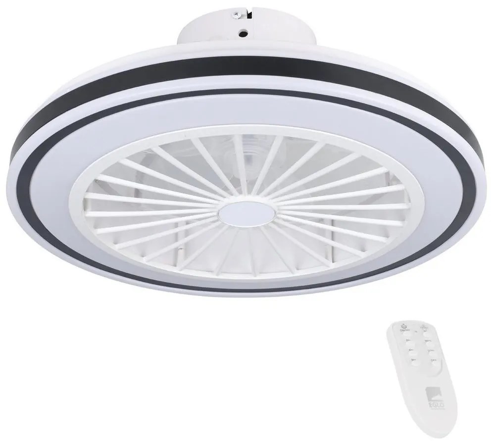 Eglo | Eglo 35182-LED Stmívatelný stropní ventilátor FRANA LED/25,5W/230V bílá/černá+DO | EG35182