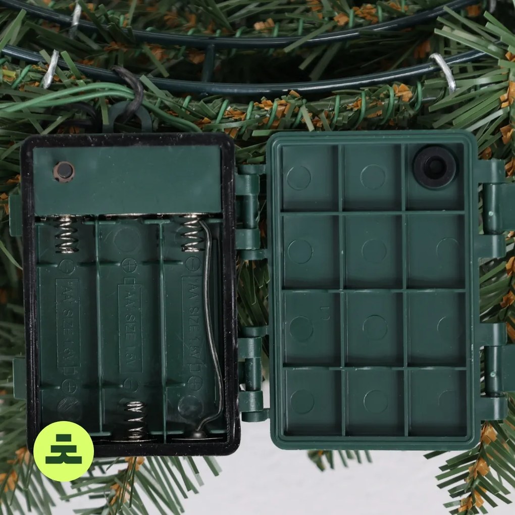 Vánoční věnec Zdobený 50 LED 60 cm