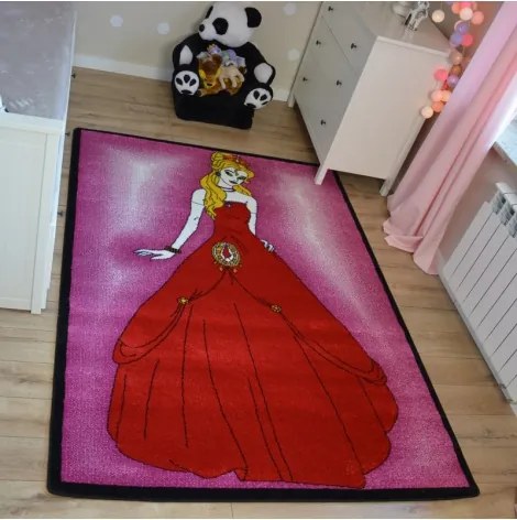 Makro Abra  Dětský kusový koberec KIDS C425 Princezna růžový 200 x 280