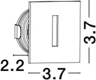 NV 8090801 Venkovní zapuštěné svítidlo do zdi PASSAGGIO bílý hliník LED 1W 3000K 3V IP54 délka kabelu 1.80m použijte driver 9020170 - NOVA LUCE