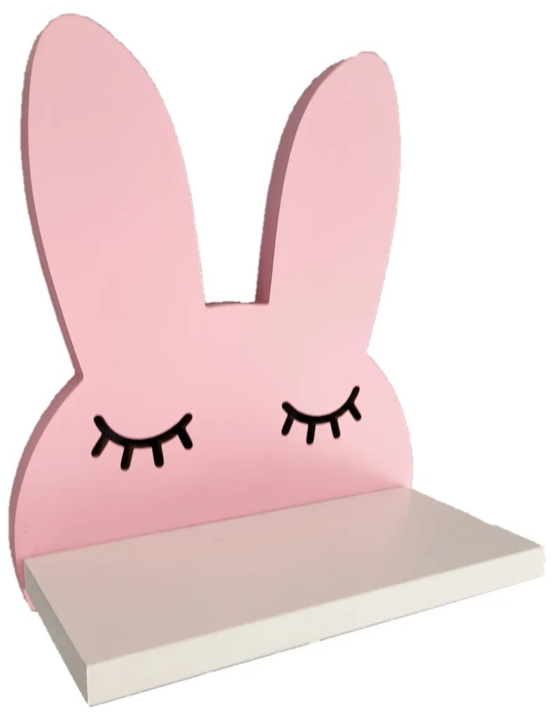 Vingo Polička růžový králíček - 27 x 31,5 cm