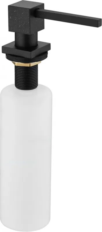 Mexen příslušenství, hranatý dávkovač saponátu do kuchyňského dřezu, černá skvrnitá, 6605320-76