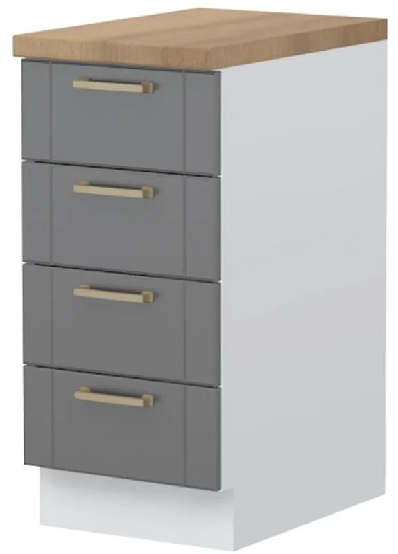 Kuchyňská Skříňka Tara R-40-4f/4 4s Standard graphite mat