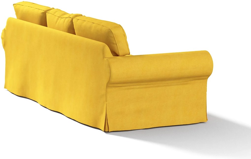 Potah na pohovku IKEA  Ektorp 3-místná, nerozkládací barva žlutá látka pletený vzor