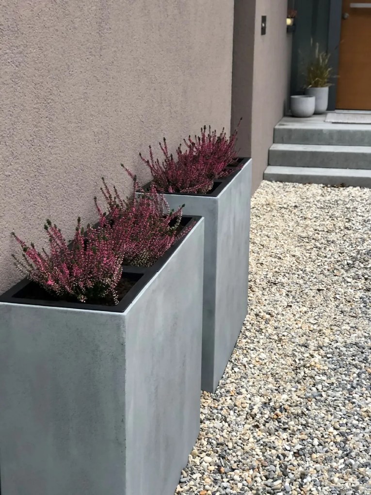 Květináč ELEMENTO, sklolaminát, šířka 88 cm, beton design