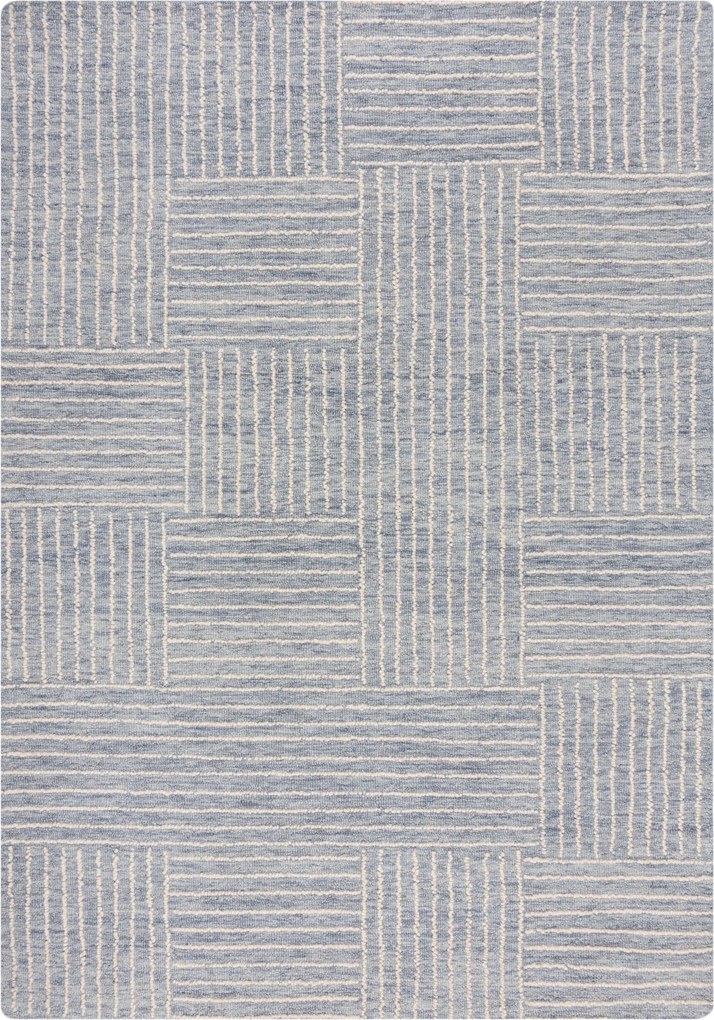 Flair Rugs, Kusový koberec Memphis Abstract Check Blue, 80x150, modrá, ložnice