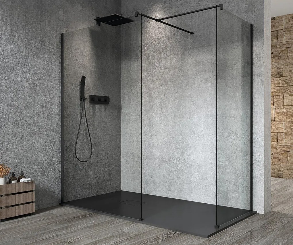 Gelco Sapho, VARIO WHITE jednodílná sprchová zástěna do prostoru, matné sklo, 700 mm, GX1470GX2215