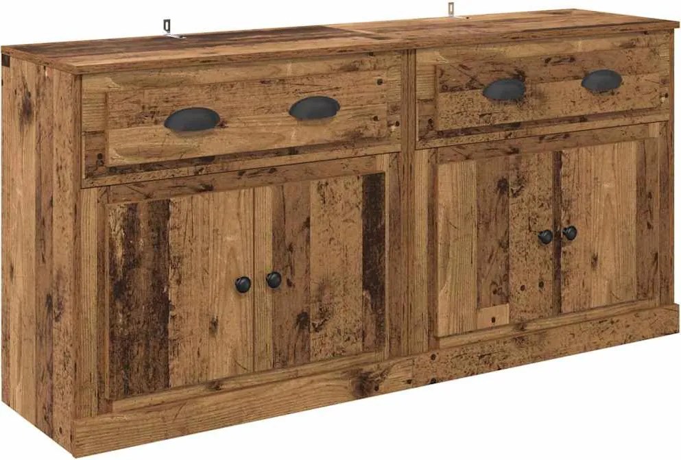 Konzole 2 ks Staré dřevo 70 x 35,5 x 67,5 cm Kompozitní dřevo 3402659