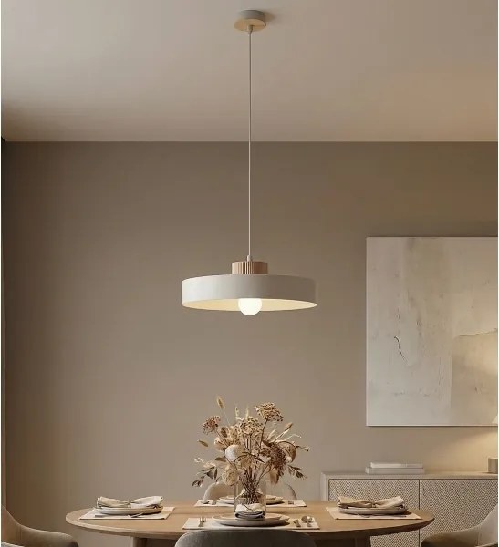 Lustr na lanku KIVI 1xE27/15W/230V bílá