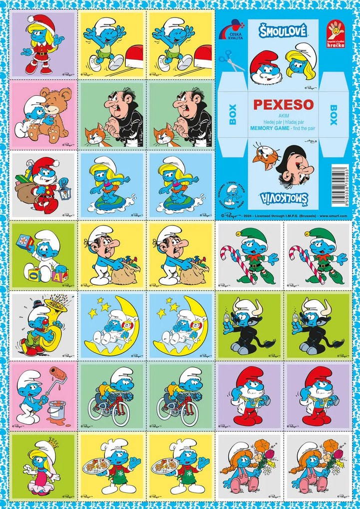 AKIM Hra Pexeso Šmoulové *SPOLEČENSKÉ HRY* 709503