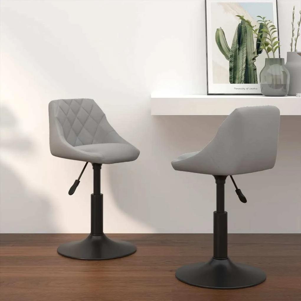 vidaXL Otočné jídelní židle 2 ks samet [335328] Barva: Černá