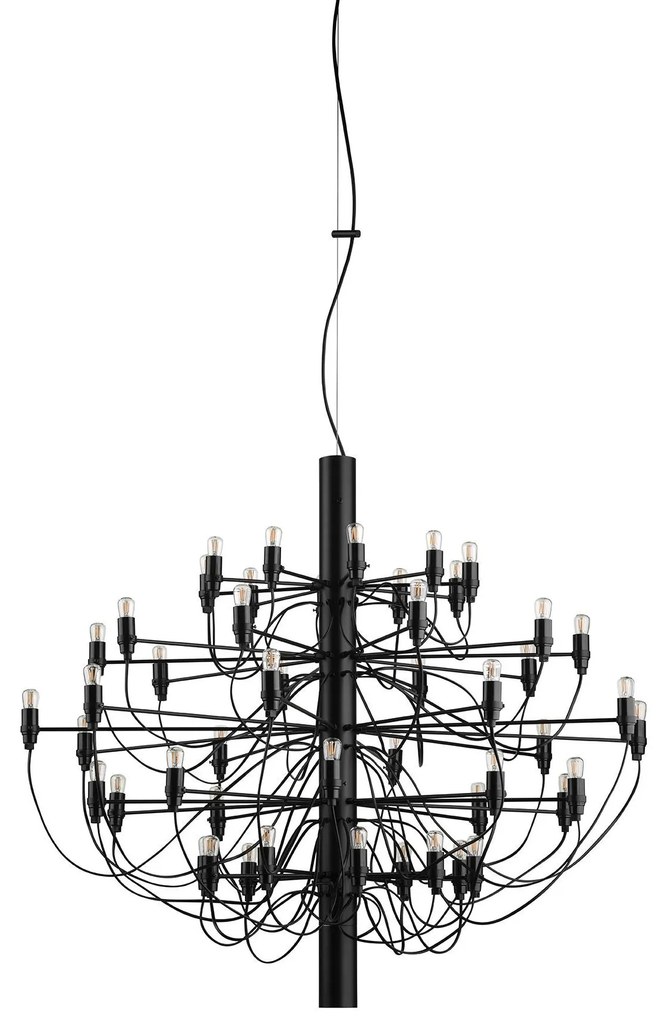 Flos 2097-50, luxusní matně černý lustr, 50x15W E14 čirá, prům. 100cm, výška 88cm