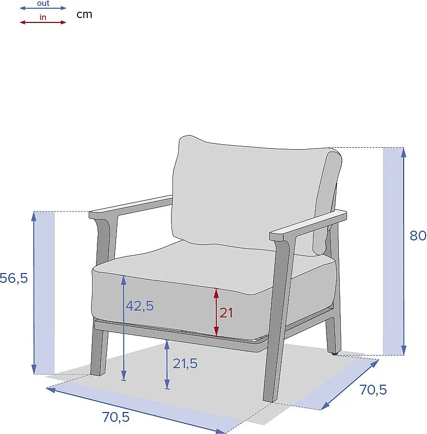 DEOKORK Hliníkové křeslo SAN DIEGO