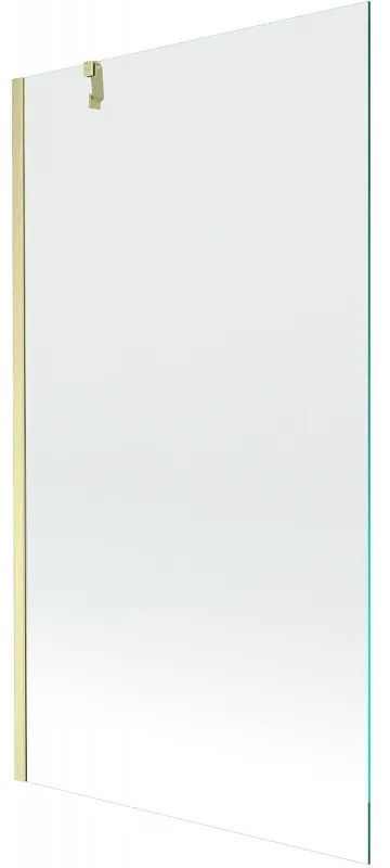 Mexen Next vana paravan 1-křídlový 100 x 150 cm, transparentní, zlatý kartáčovaný - 895-100-000-00-00-55