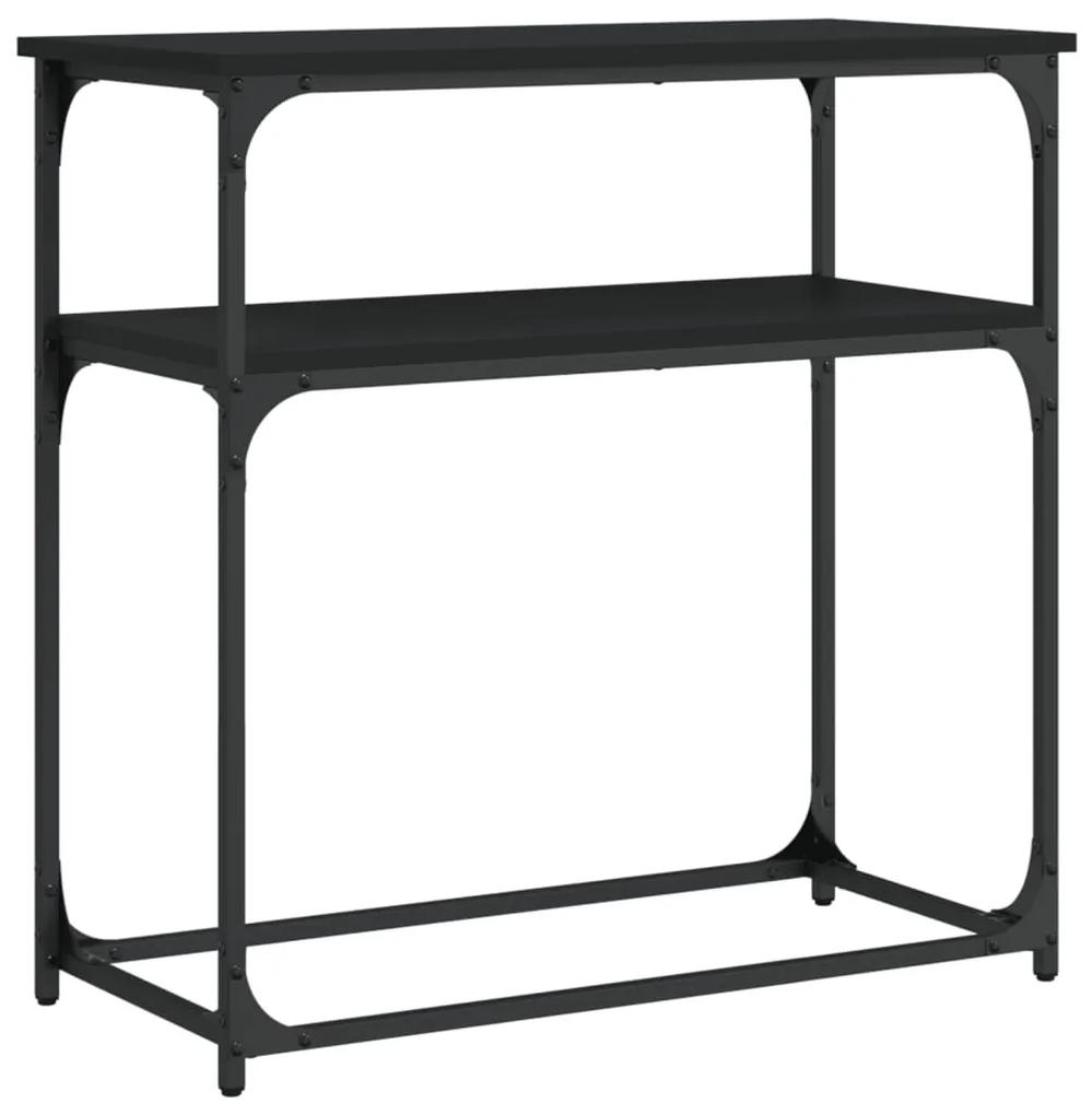 vidaXL Konzolový stolek černý 75 x 35,5 x 75 cm kompozitní dřevo
