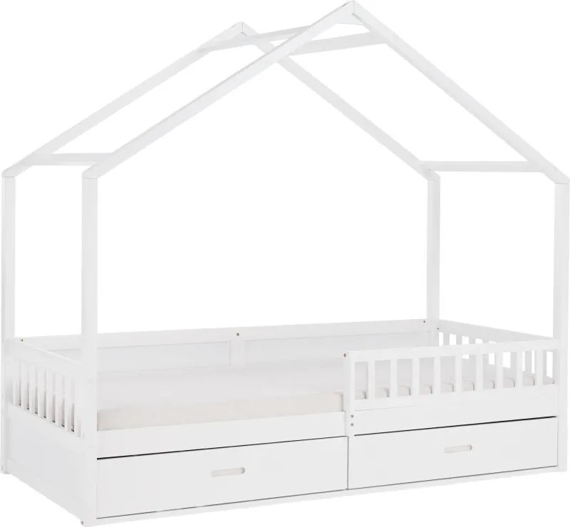 Postel Montessori BIANKA 90x200, masiv bílá Kondela 0000396817